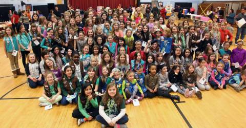 Lenape Valley Girl Scout Troop 418 donates to St. Michael's Food Pantry