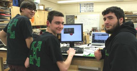 Newton Robotics team building 'Pit' computers