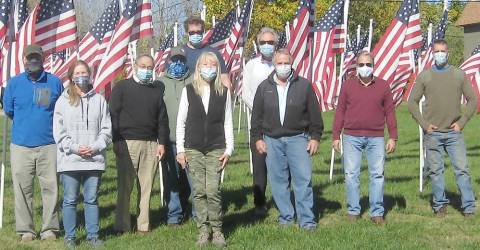Flags for Heroes fly in Vernon