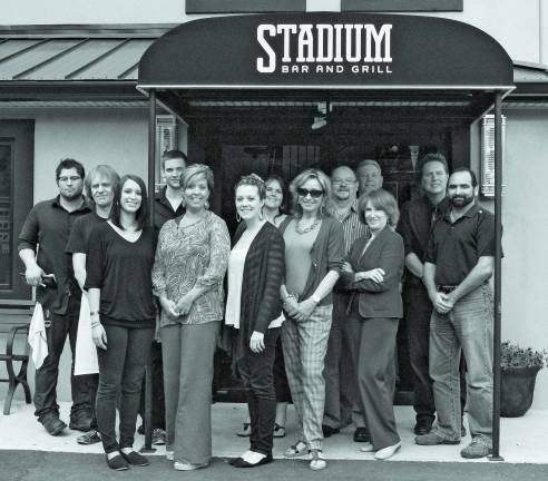 Area business leaders visit the Stadium Bar & Grill