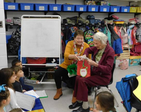 Earth Angels at school First-graders meet their pen pal, 102-year-old ...