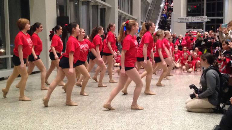Local dancers perform at NJ Devils game